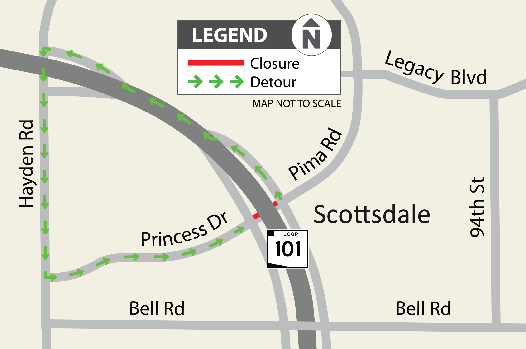 Loop 101 (Pima Freeway), Princess Drive/Pima Road to Shea Boulevard ...