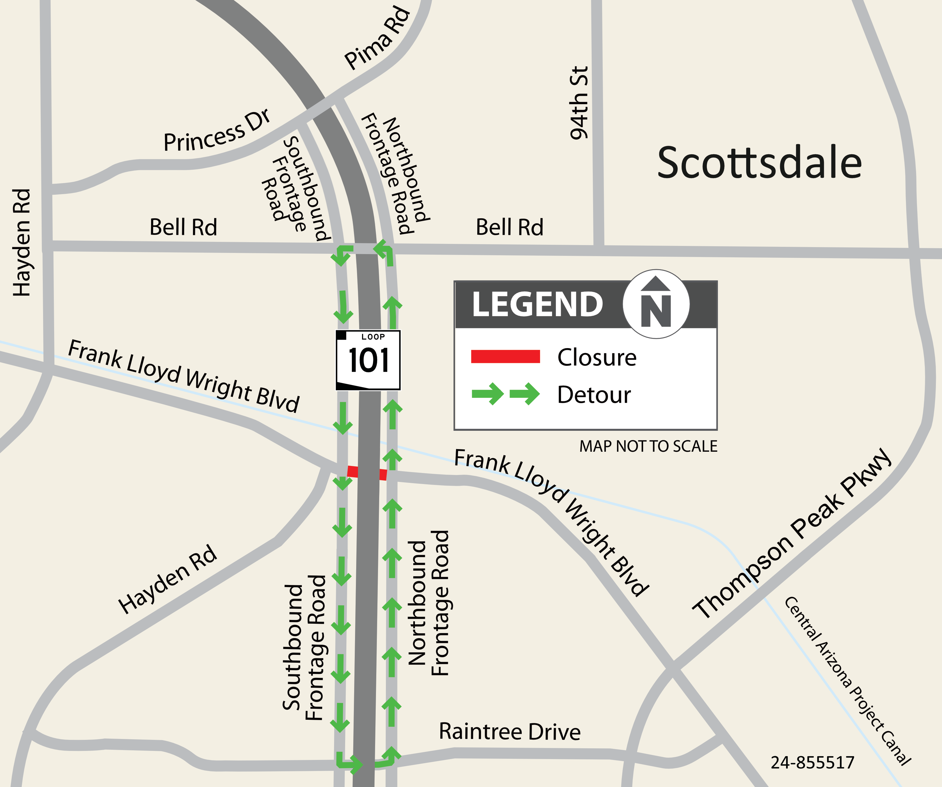 Loop 101 (Pima Freeway), Princess Drive/Pima Road to Shea Boulevard ...