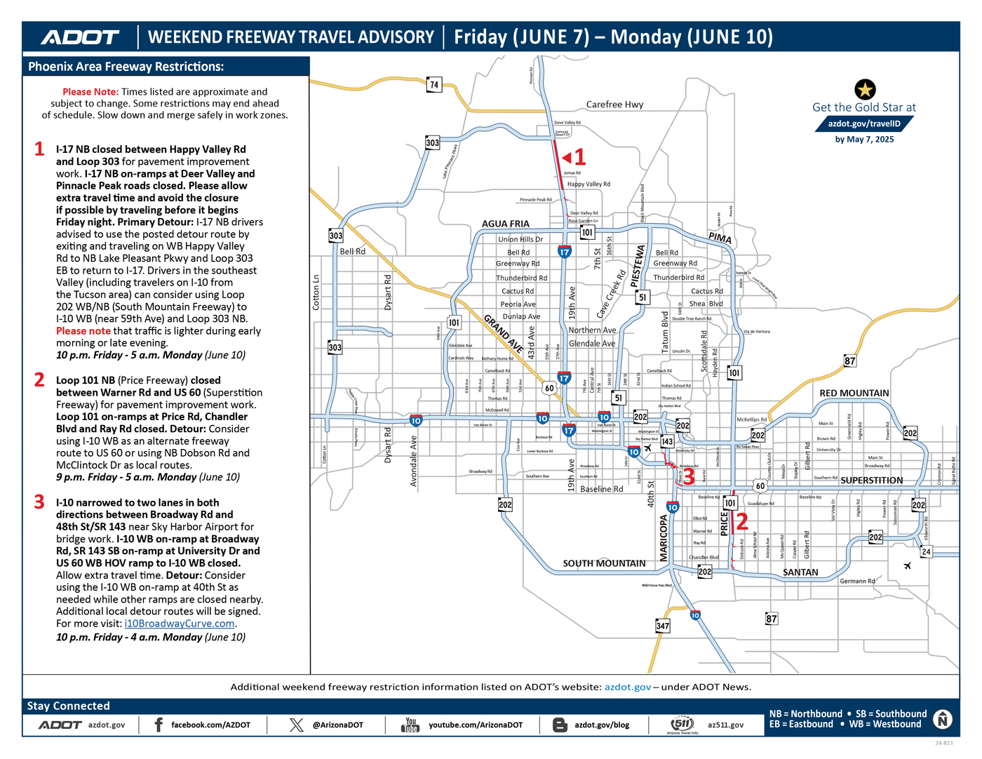 ADOT's Weekend Freeway Travel Advisory (June 7-10) - Phoenix Area - EIN ...